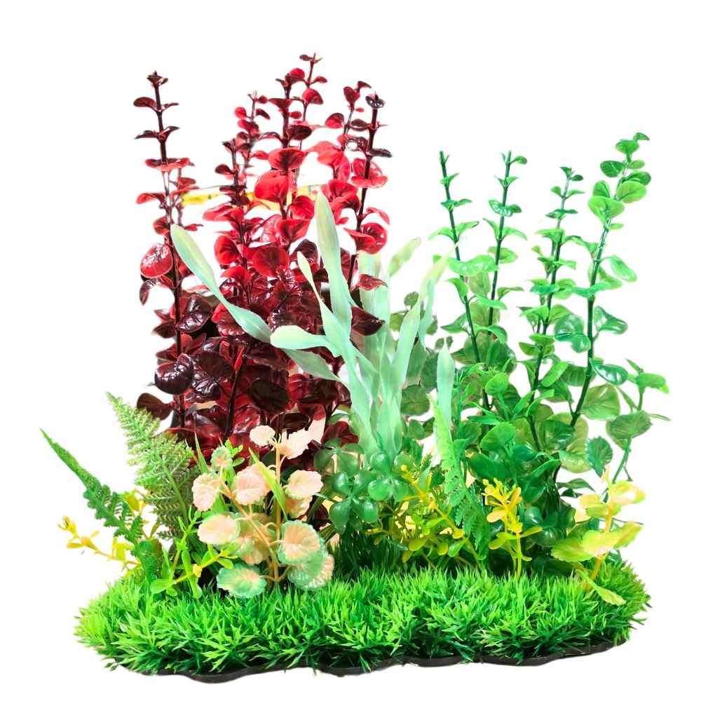 Red Green Plant Decoration - Roxy Aquarium