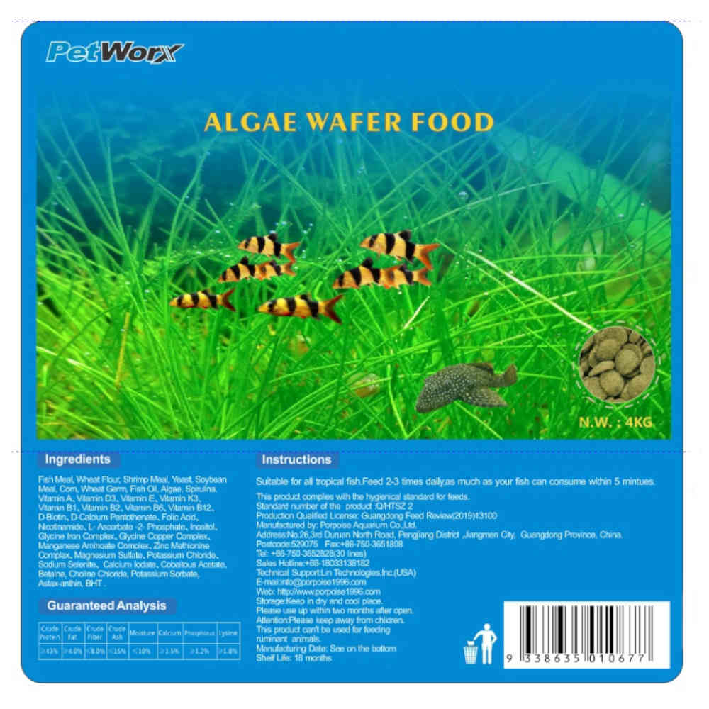 Petworx Algae Wafer Food 4KG - Roxy Aquarium