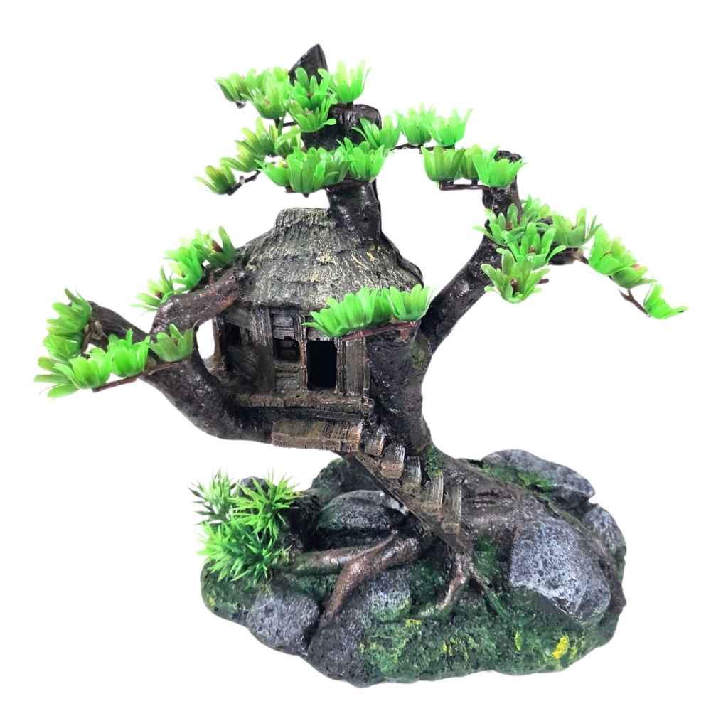 Tree Hut House 26x13x25cm - Roxy Aquarium