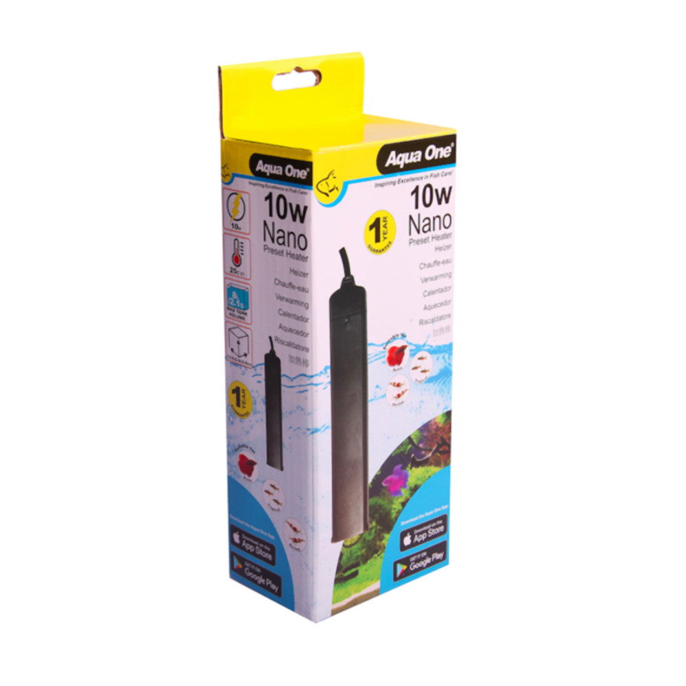 Aqua One Nano Plastic Preset Heater 10W - Roxy Aquarium