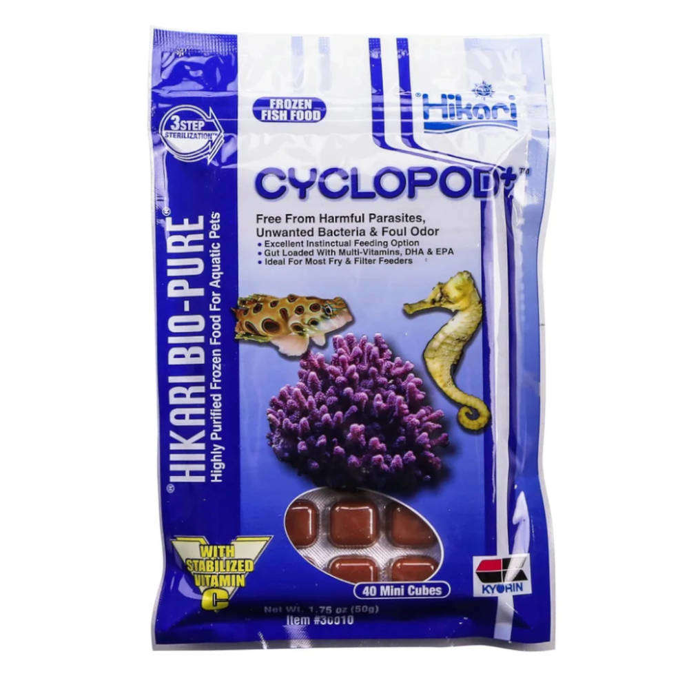 Hikari Frozen Cyclopod+ 50g – 40 Mini Cubes - Roxy Aquarium