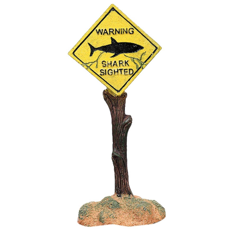 Yellow Warning Sign Fish Ornament - Roxy Aquarium