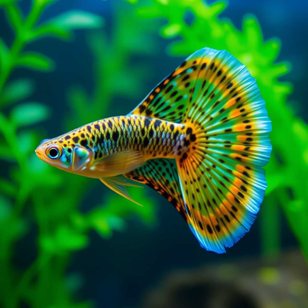 Male Leopard Snakeskin Guppy - Roxy Aquarium